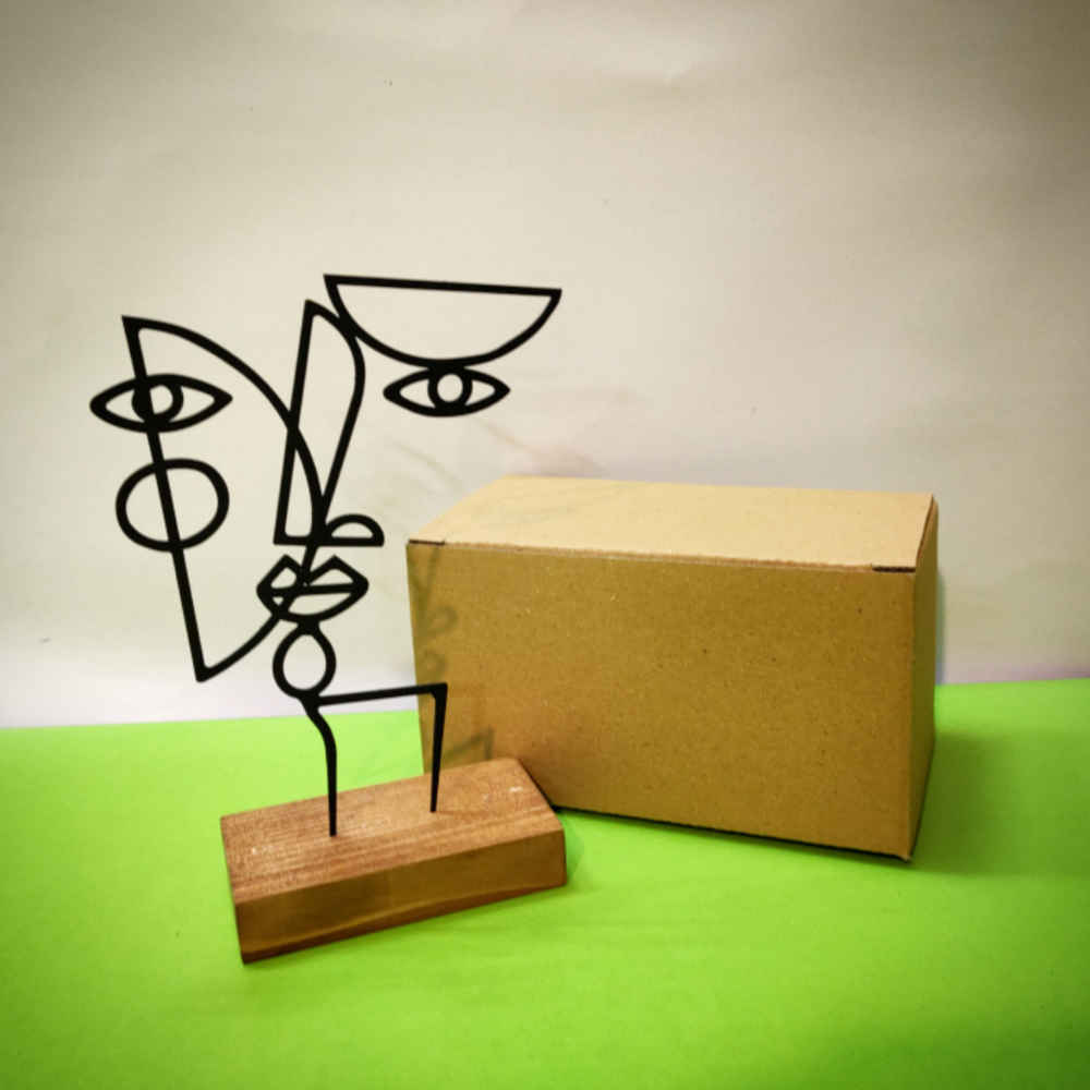 Metal Minimalist Figurine Artwork Sculpture Chehreh - ShopiPersia