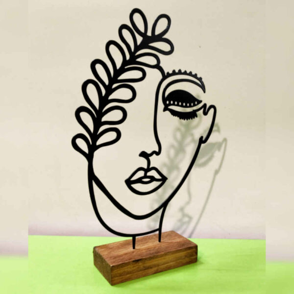 Metal Minimalist Figurine Artwork Sculpture Zan - ShopiPersia