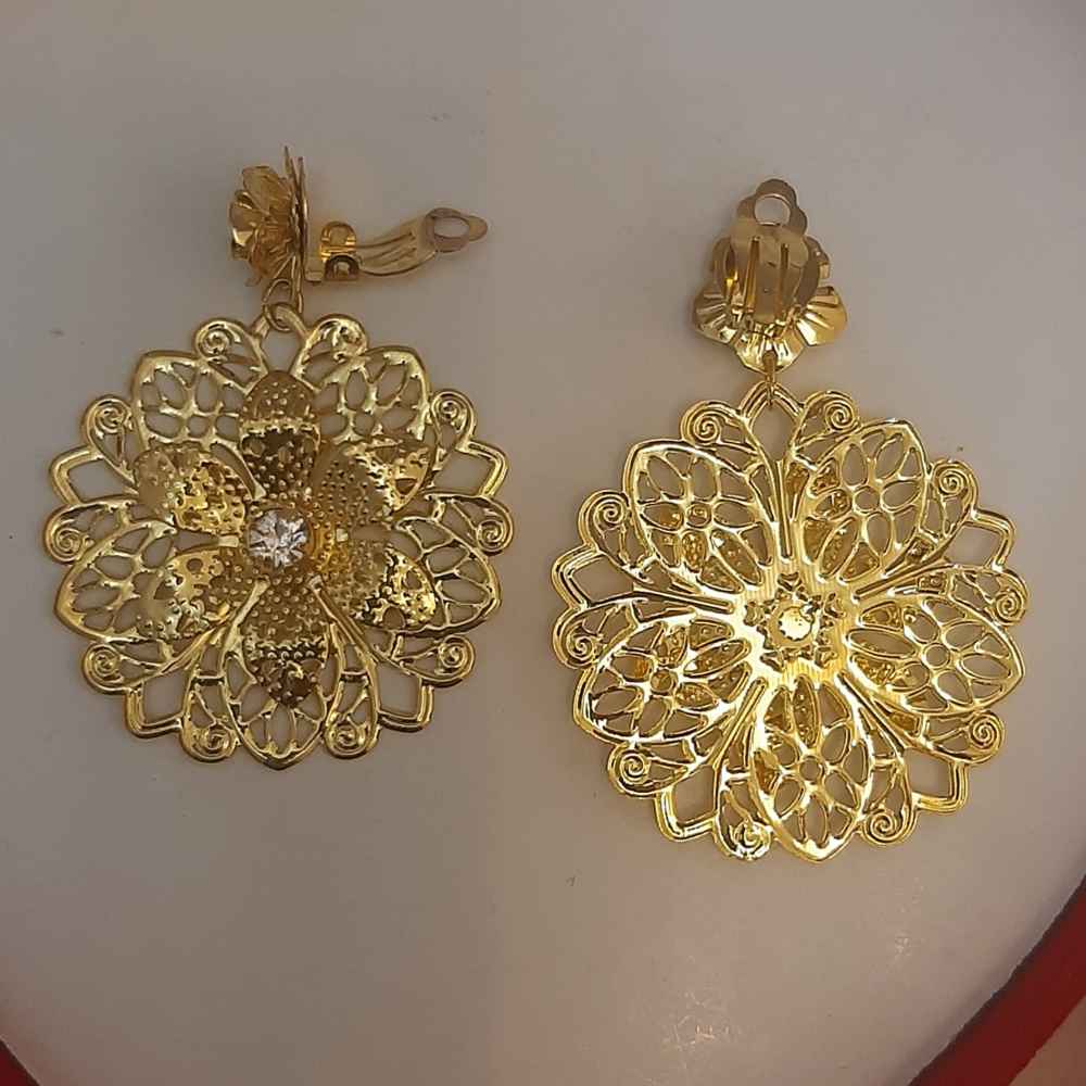 Dangle Metal Earrings with Traditional Style Shams - ShopiPersia