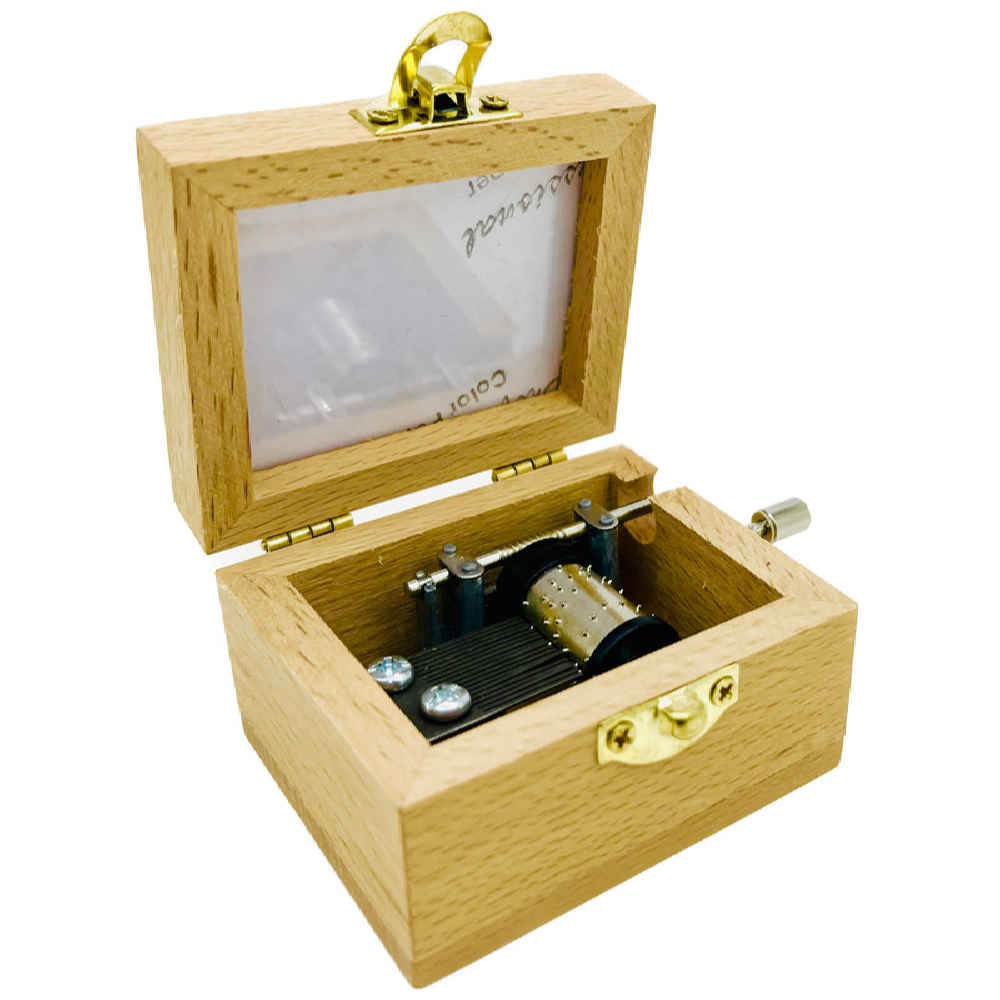 Handcrank Wooden Musical Box Model Sun - ShopiPersia