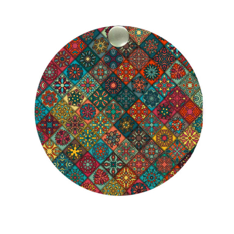 Pocket Mirror with Persian Inspired Berkeh Design - ShopiPersia