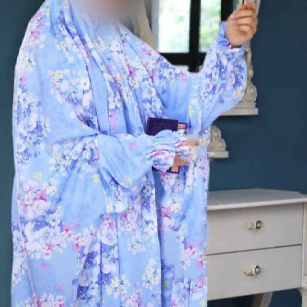 Iranian Chador Praying Cloth for Salah Floral Pattern Angela - ShopiPersia