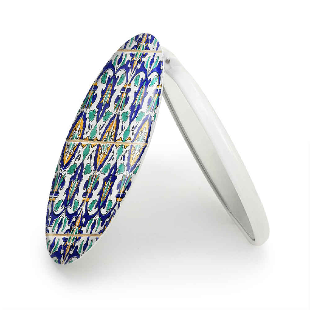 Pocket Mirror with Persian Inspired Yasna Design - ShopiPersia