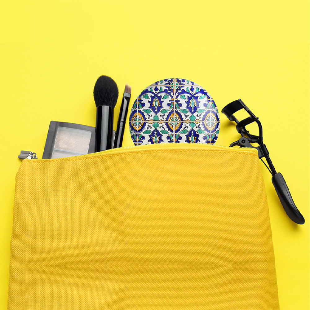 Pocket Mirror with Persian Inspired Yasna Design - ShopiPersia