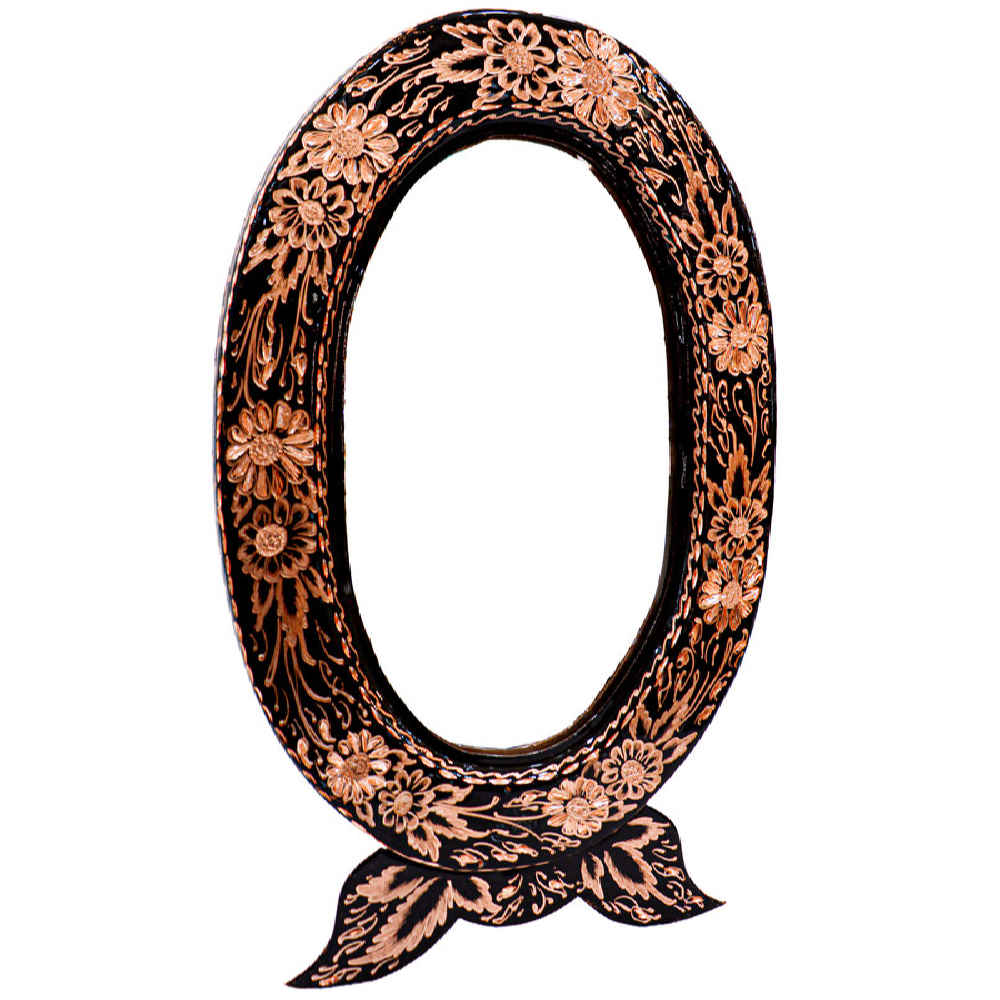 Engraved Persian Copper Mirror Frame & Candlesticks Set – Arsh Design ...