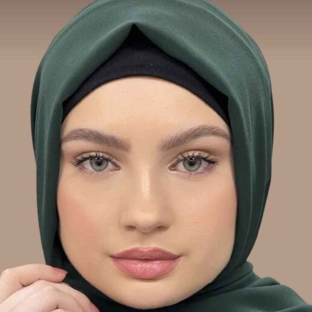 Green Chiffon Shayla Hijab for Muslim Women - ShopiPersia