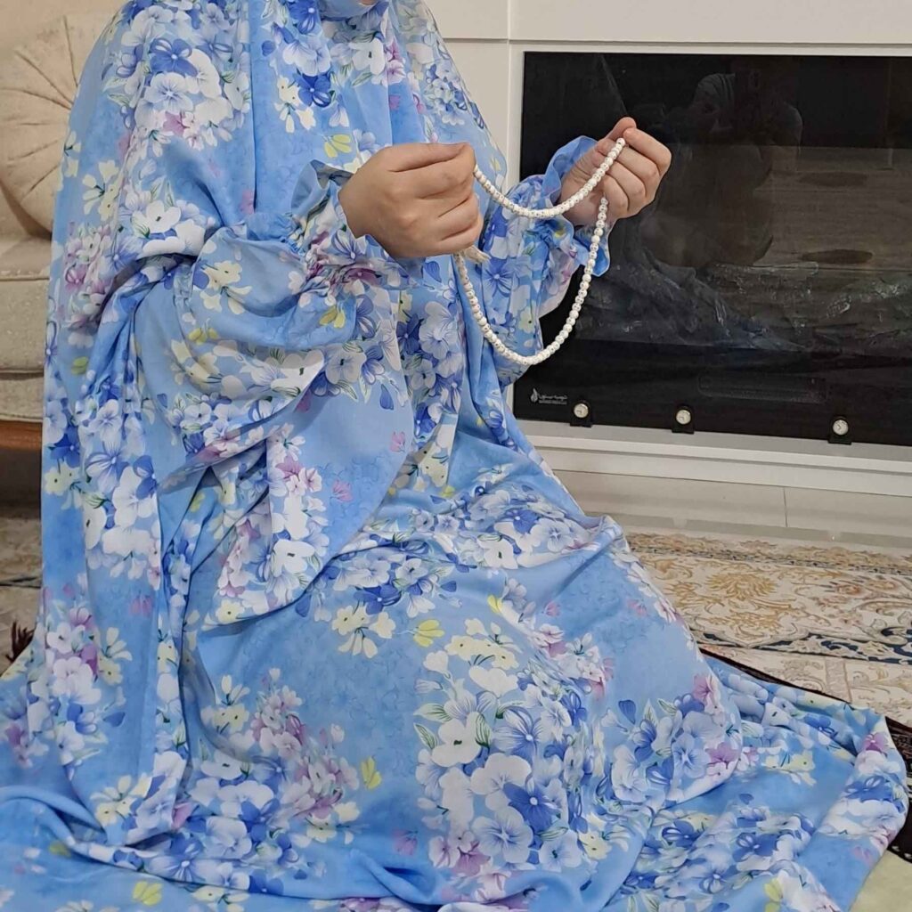 Iranian Chador Praying Cloth for Salah Floral Pattern Angela - ShopiPersia