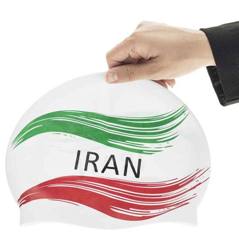 Silicone Swim Cap with Iran Flag Design - ShopiPersia