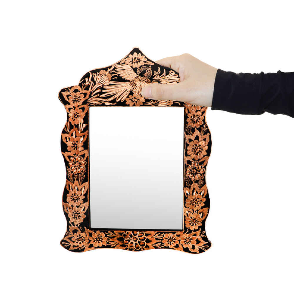 Engraved Persian Copper Mirror Frame & Candlesticks Set – Sheida Design ...