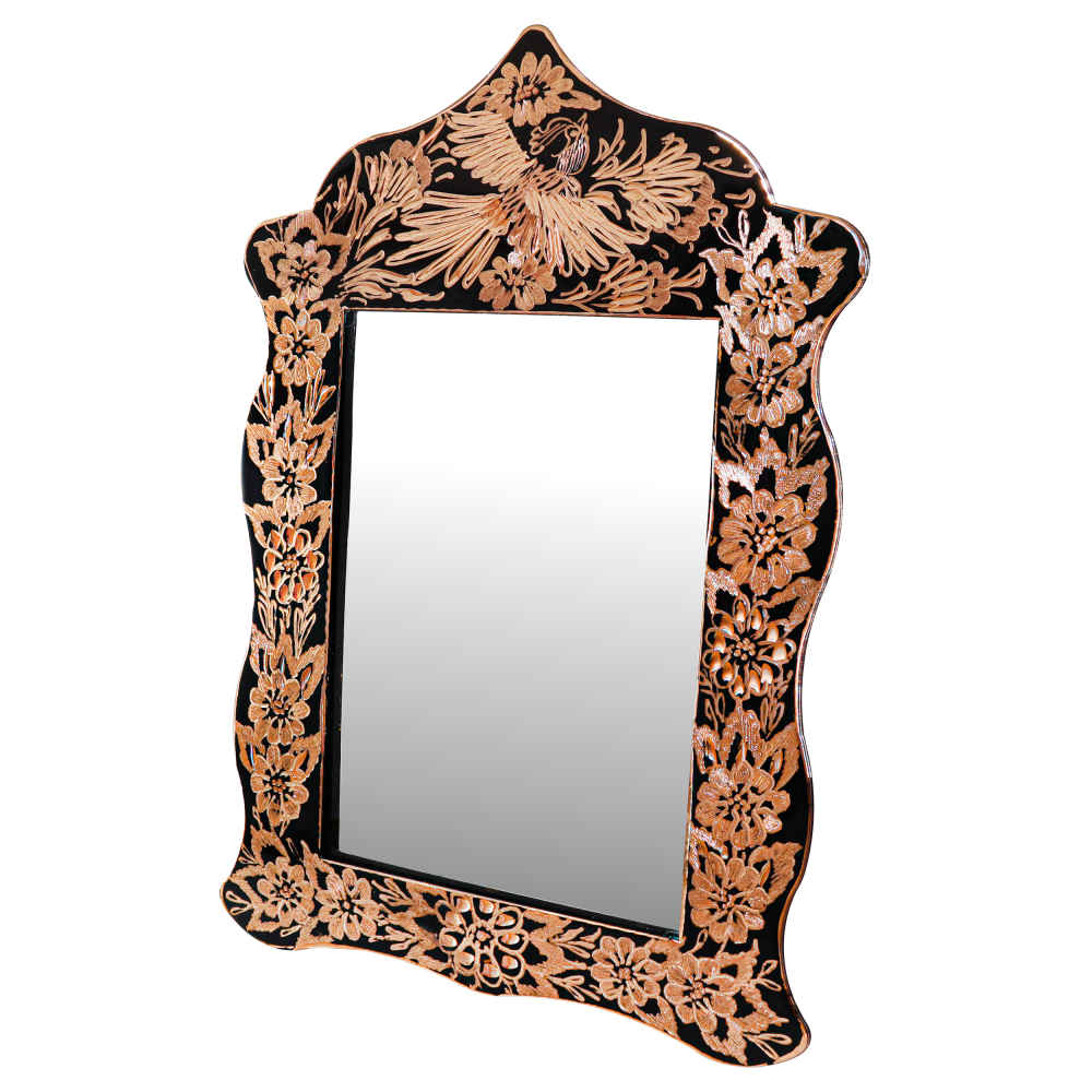 Engraved Persian Copper Mirror Frame & Candlesticks Set – Sheida Design ...
