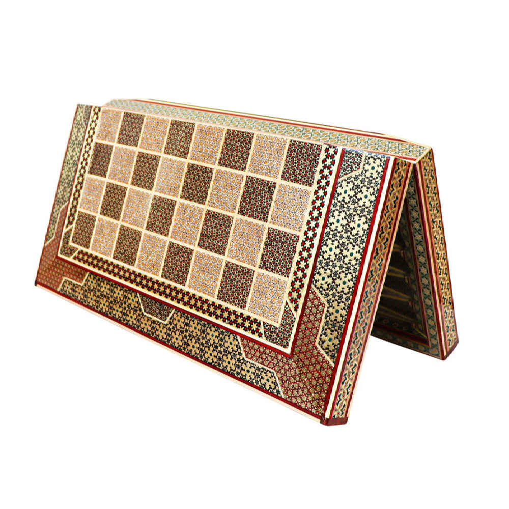 Persian Inlaid Wooden Marquetry Chess Board Model Shahkar - ShopiPersia
