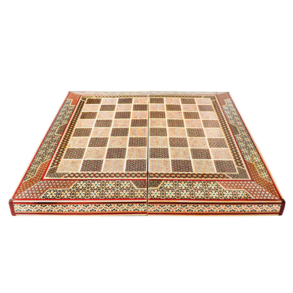Persian Inlaid Wooden Marquetry Chess Board Model Shahkar - ShopiPersia