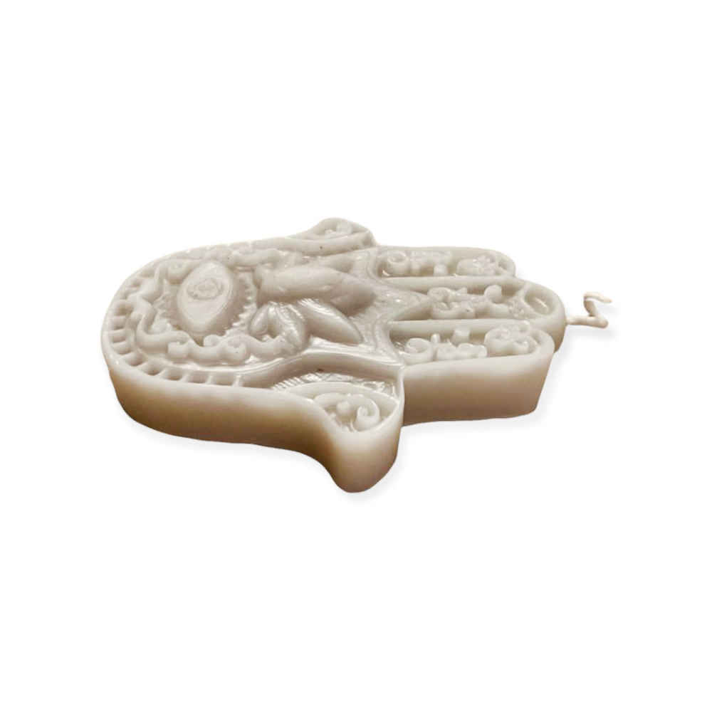 Islamic Small Fatima Hand Candle - Hamsa Design - ShopiPersia