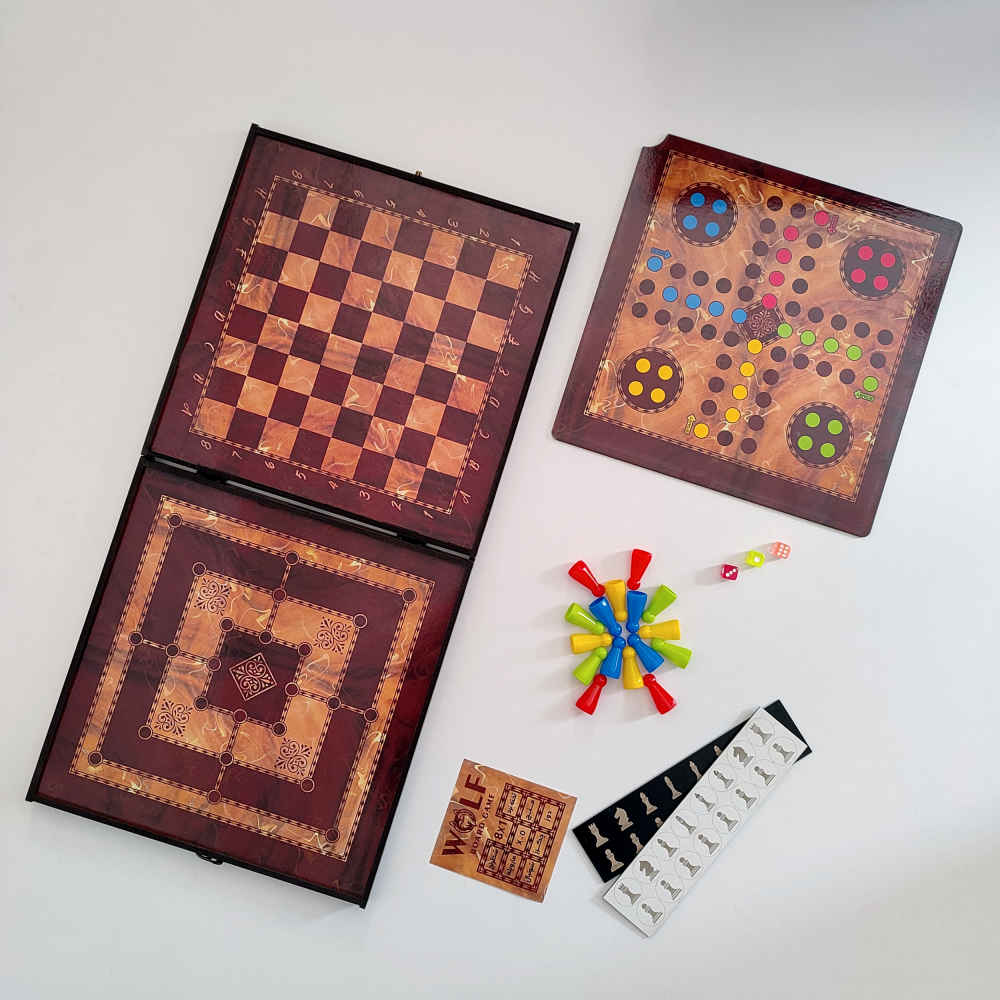 Strategic Classic 4-in-1 Multi-Game Board – Timeless Fun - ShopiPersia