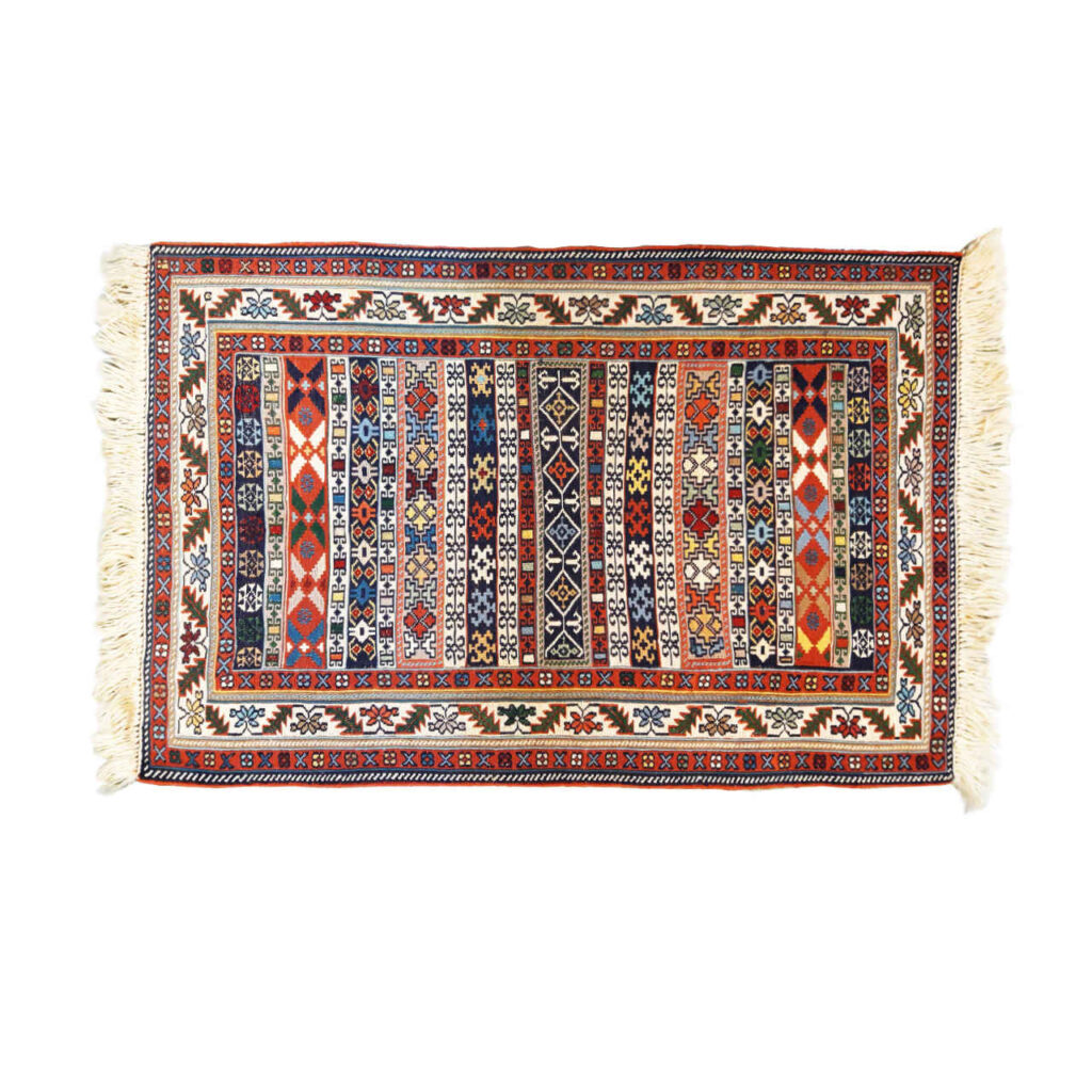 Second Hand Persian Wool Kilim Rug Handwoven Model Heris - ShopiPersia