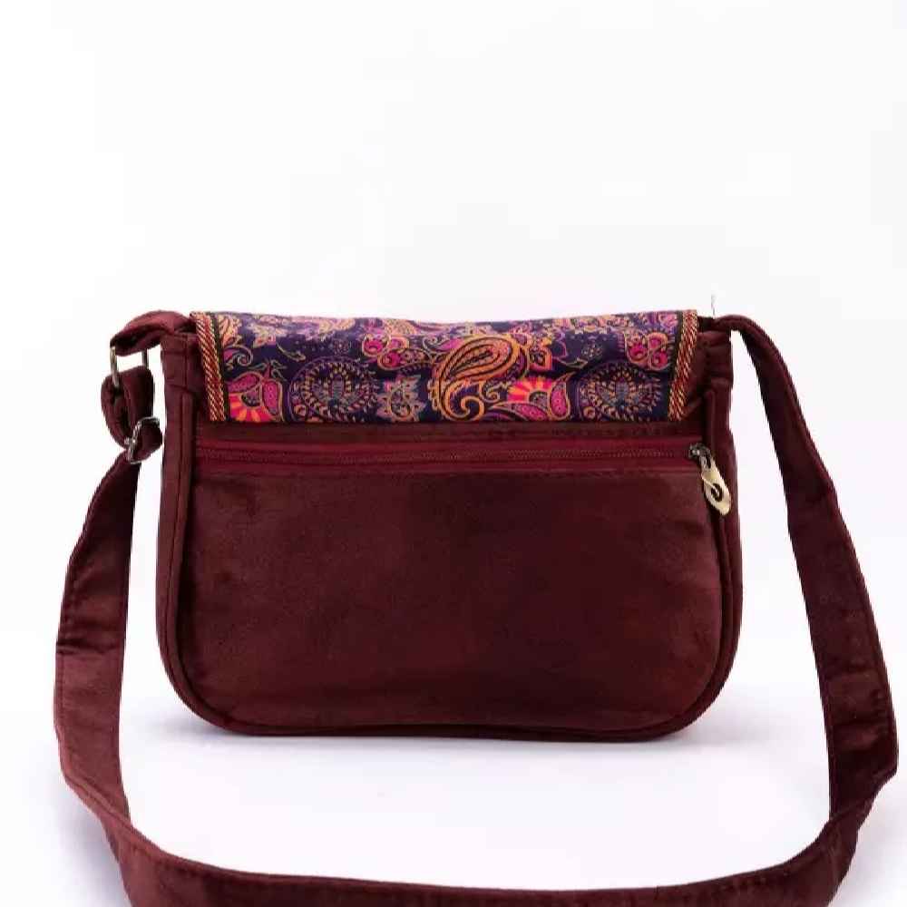 Bohemian Crossbody Shoulder Bag with Persian-Inspired Paisley Pattern ...