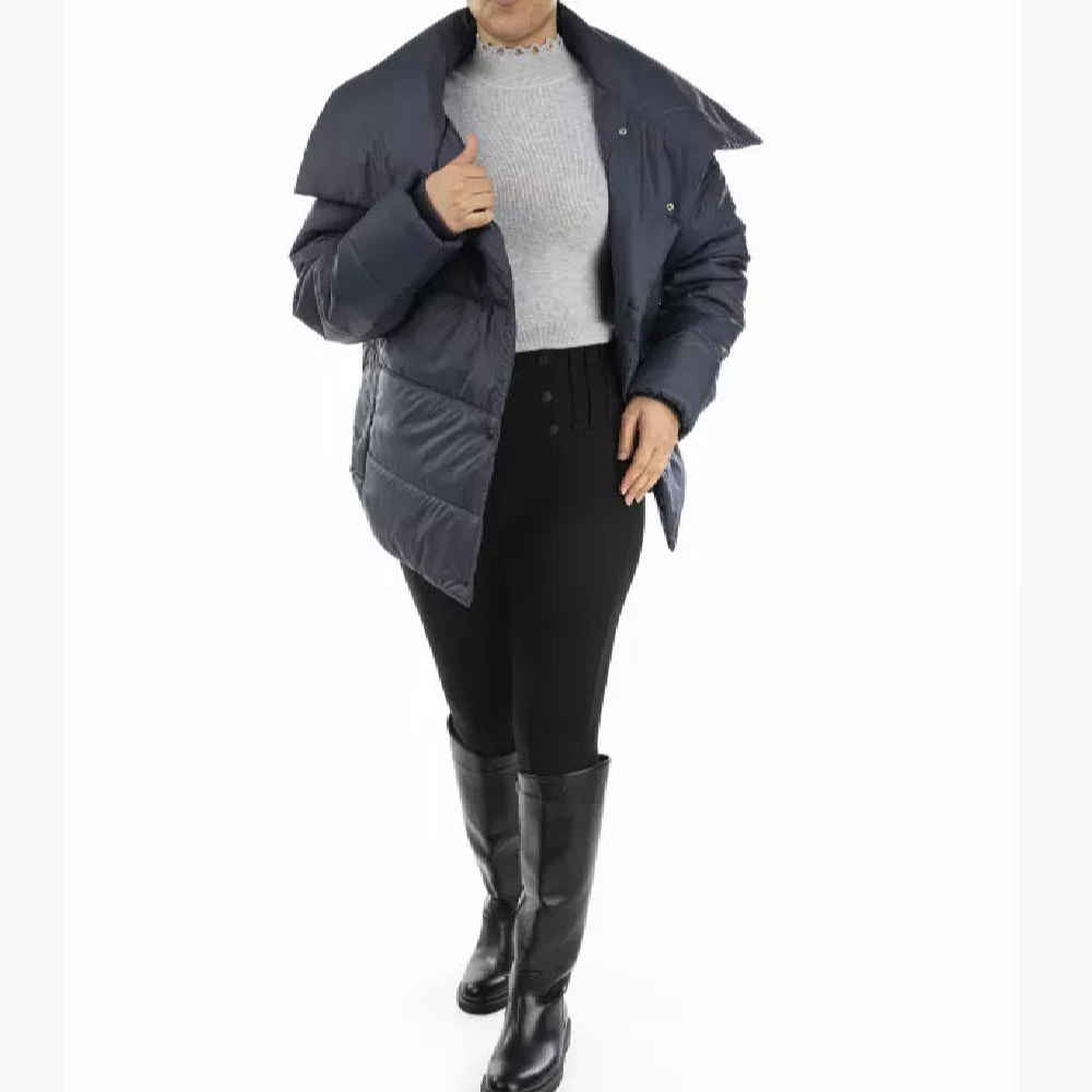 Fashion Puffer Jacket for Women Long Sleeve Zipper Rees - ShopiPersia