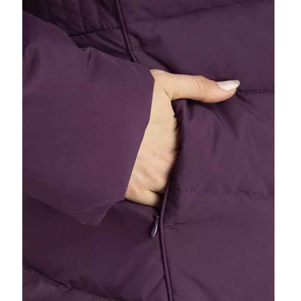 Puffer Jacket for Women Long Sleeve Zipper with Hood Foad - ShopiPersia