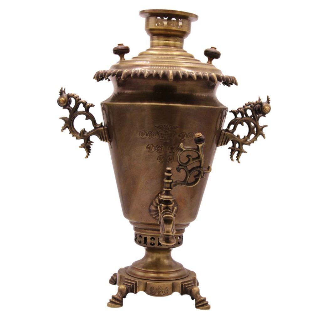 Persian Brass Samovar Decorative Coal Tea Maker 8-Liter - ShopiPersia