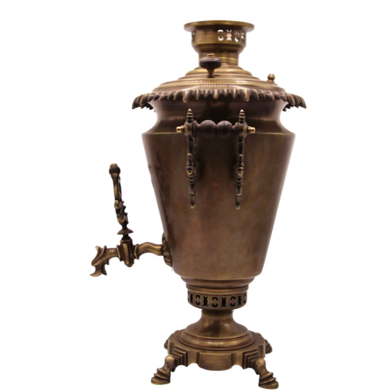 Persian Brass Samovar Decorative Charcoal Tea Maker 8-Liter - ShopiPersia