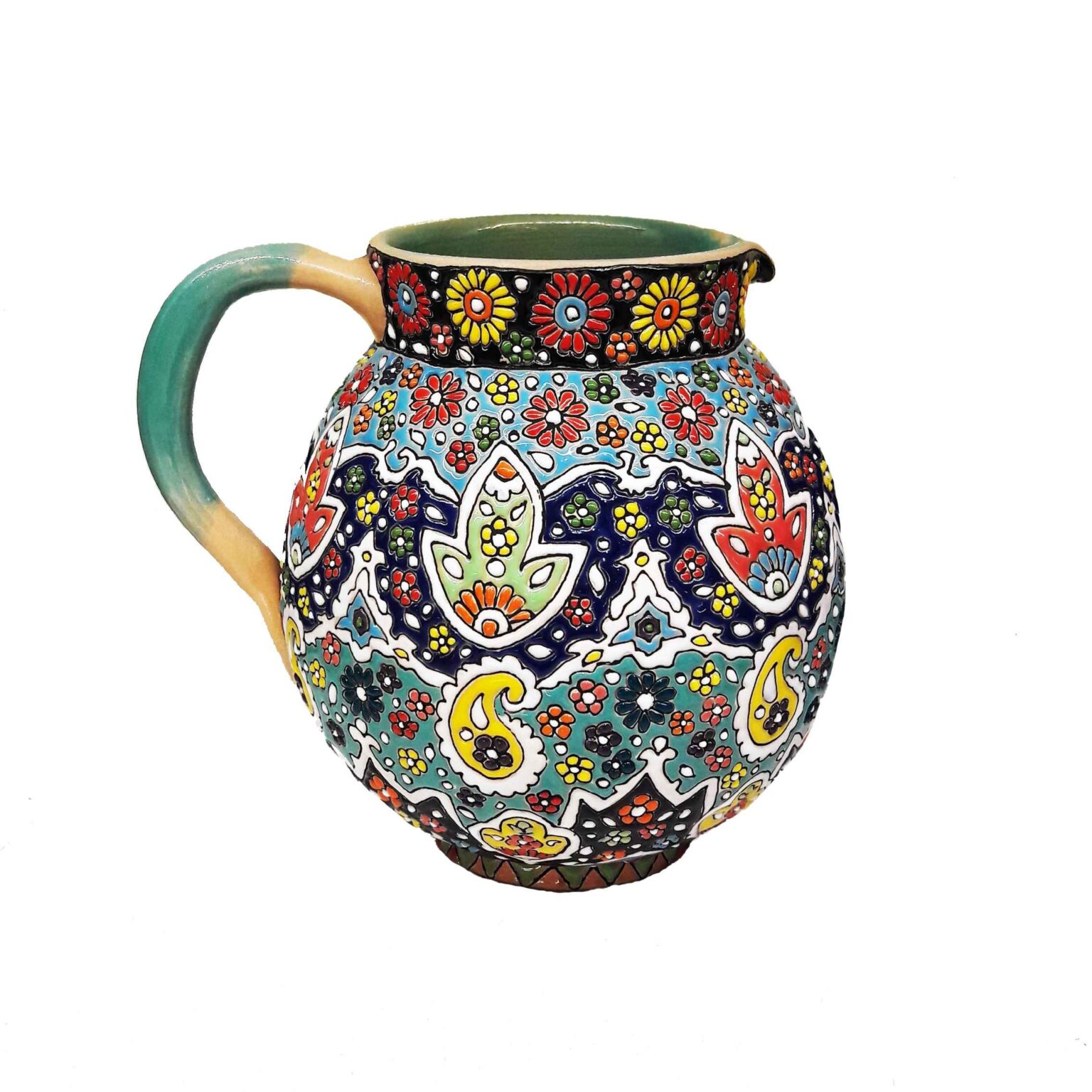Decorative Pitcher Handcrafted With Persian Minakari Enamel Nahal ...