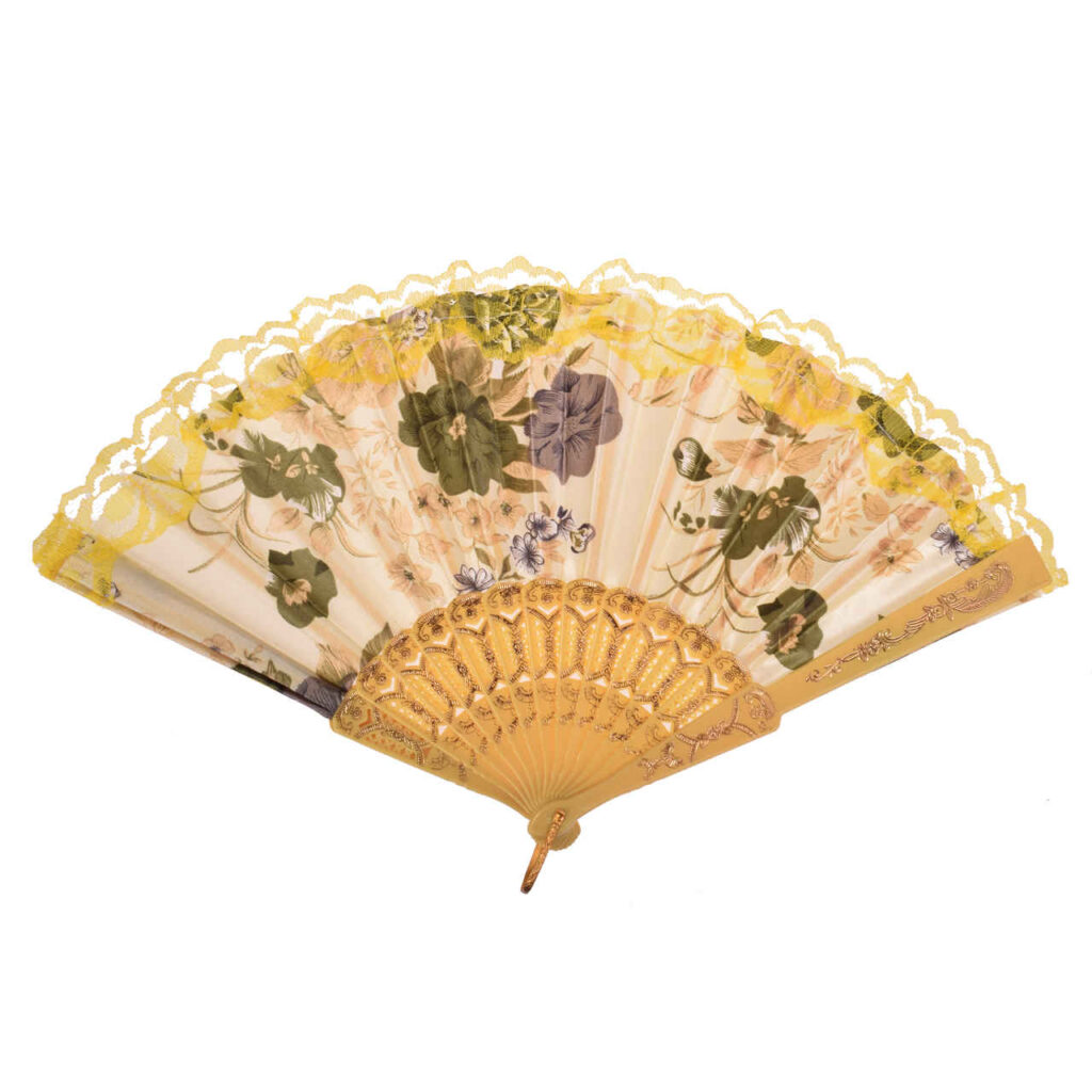 Floral Hand Fan Foldable & Portable Model Hamta - ShopiPersia