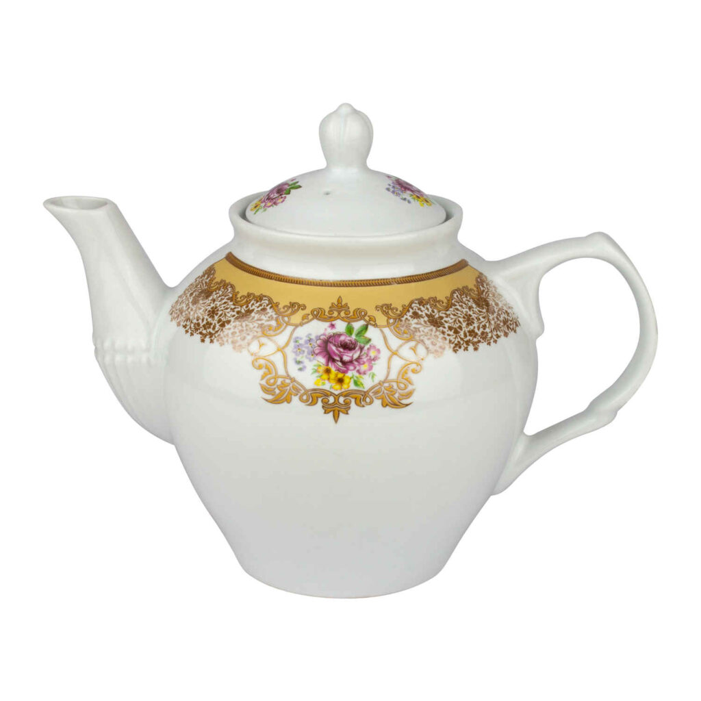 Porcelain Serving Teapot with Traditional Persian Shah Abbasi Design ...