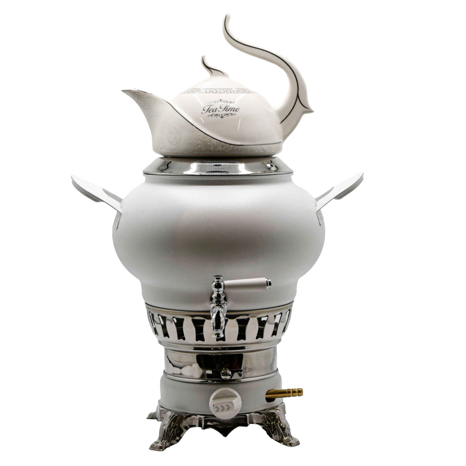 Gas Samovar Tea Maker with Teapot Modern Design 5-Liter - ShopiPersia