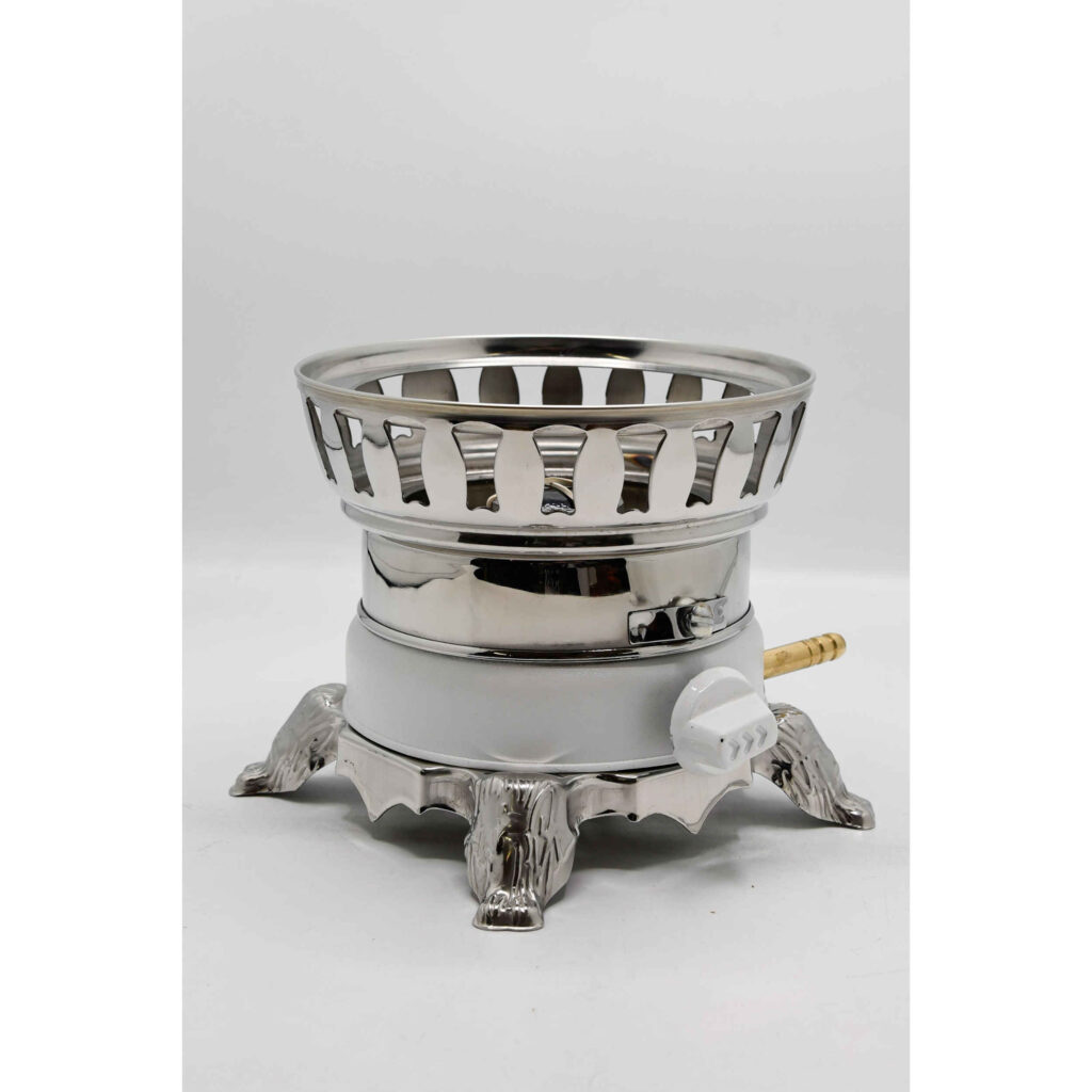 Gas Steel Samovar White Modern Persian 5-Liter - ShopiPersia