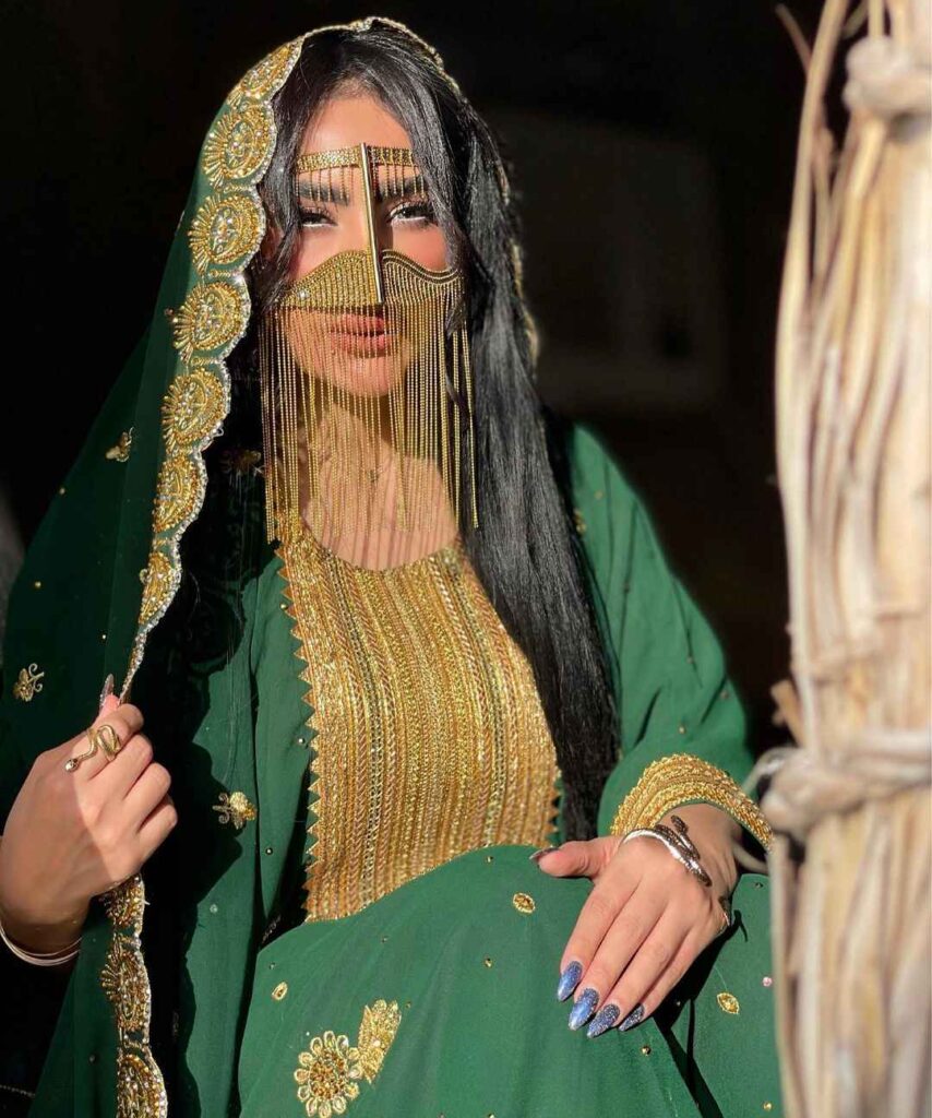 Handcrafted Battoulah Mask - Gulf Burqa Nahid Model - ShopiPersia