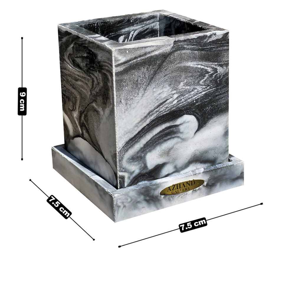 Stone Pen Holder for Desk with Marble Design Model Azhand - ShopiPersia
