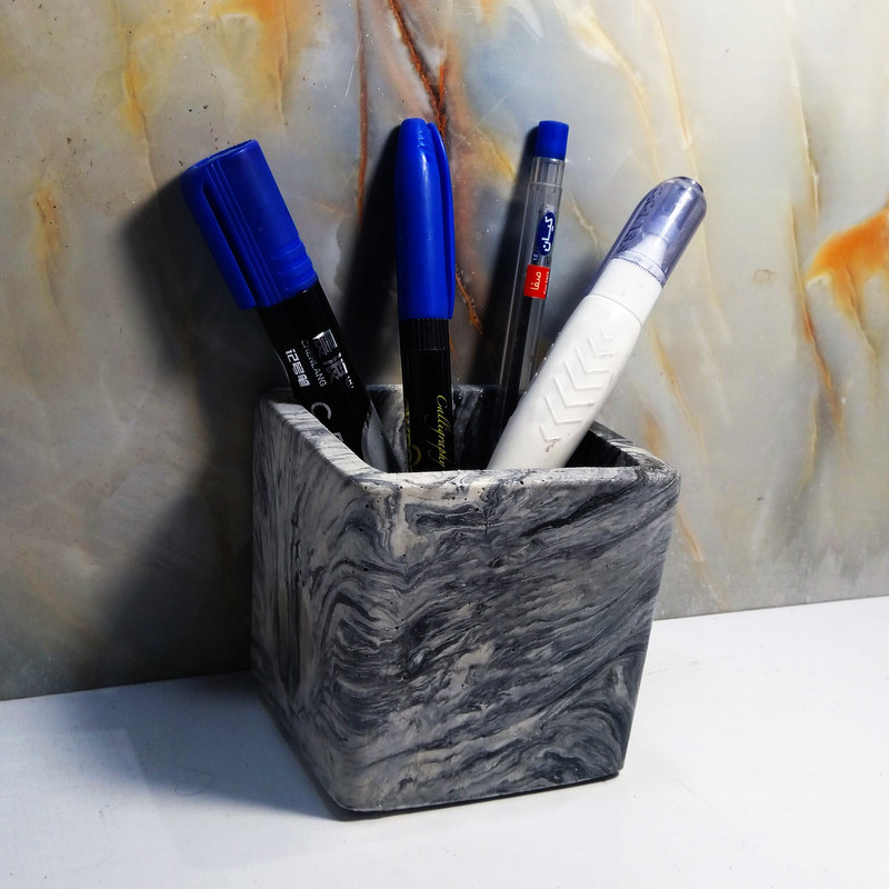 Flora Model – Botanical-Inspired Stone Desk Pen Holder - ShopiPersia