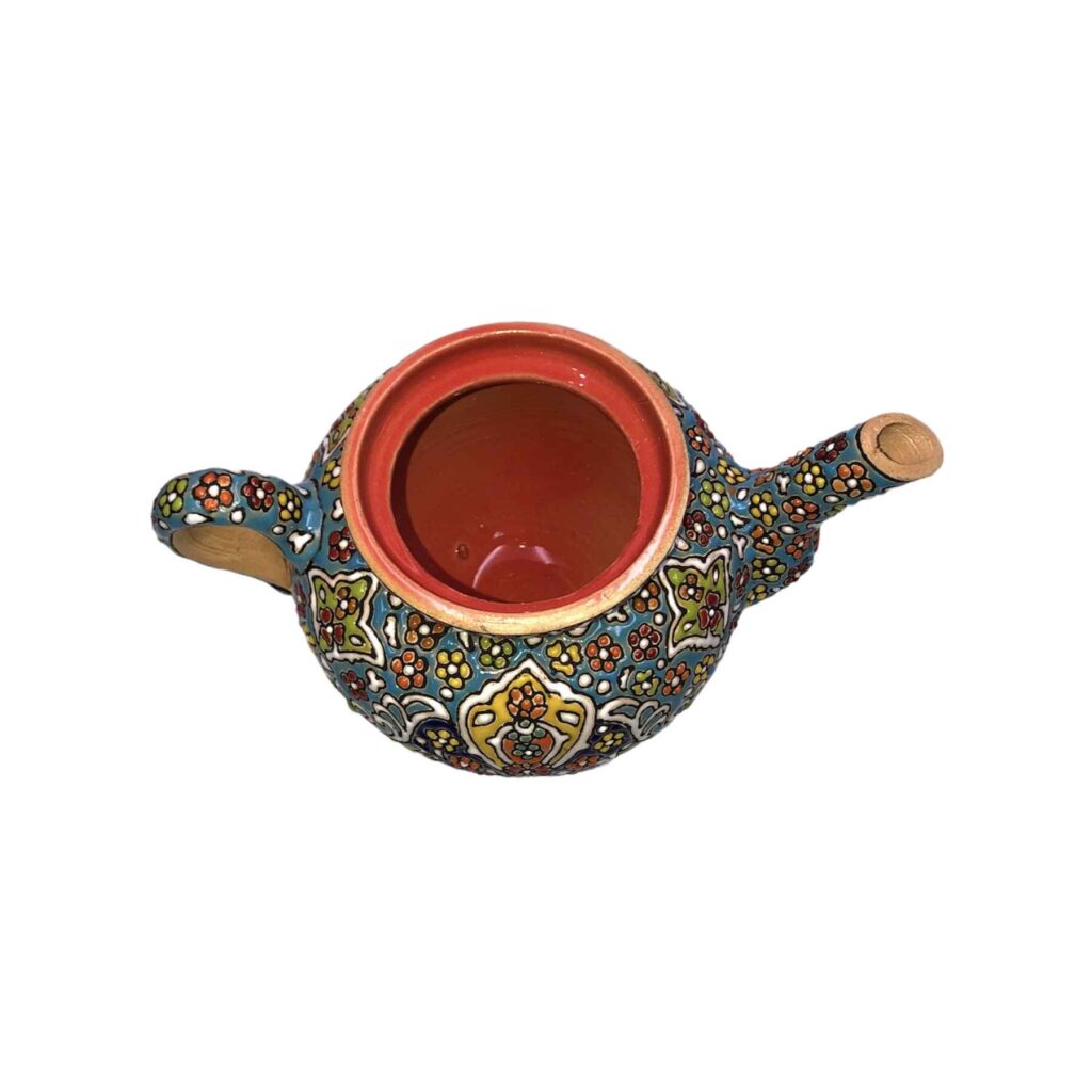 Decorative Pottery Teapot with Intricate Minakari Enameling Technique ...