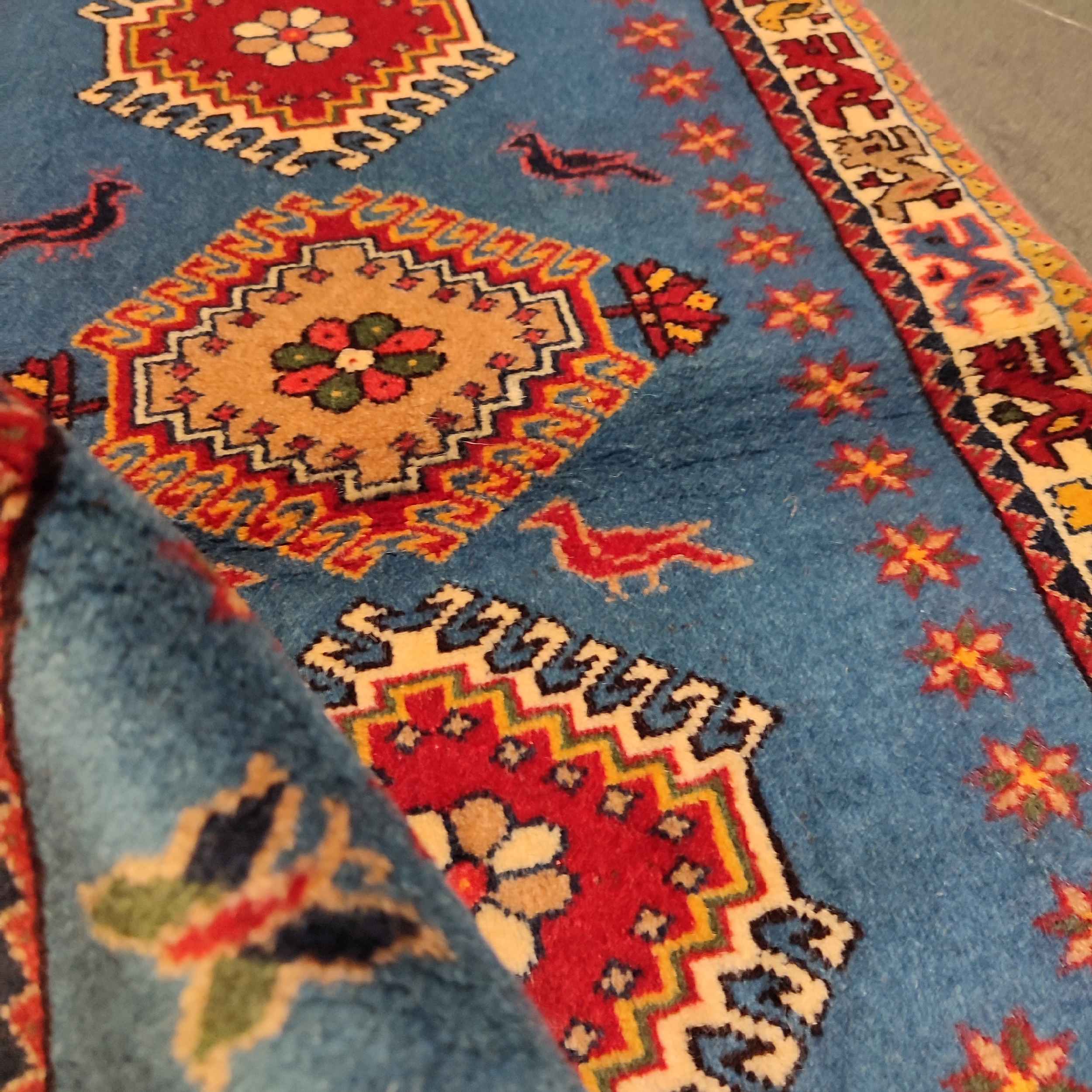 Authentic Persian Prayer Rug Hand-Knotted & Luxurious Sajada Diamond ...