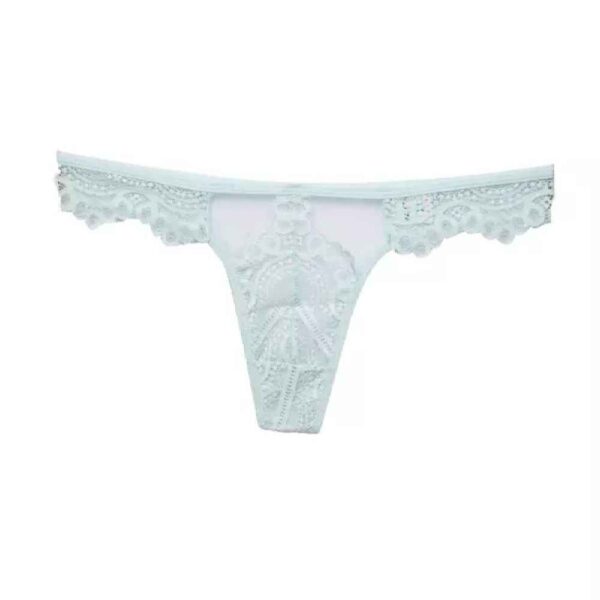 Lingerie Set Lace Bra & Thong With Dentelle Embroidery for Women ...