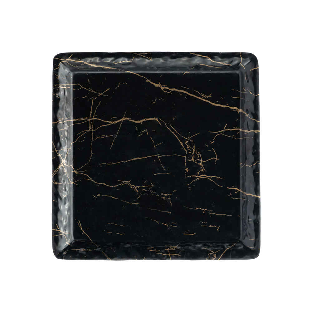 Melamine Plate Set, Square Shape Marble Design, Pack of 3 - ShopiPersia