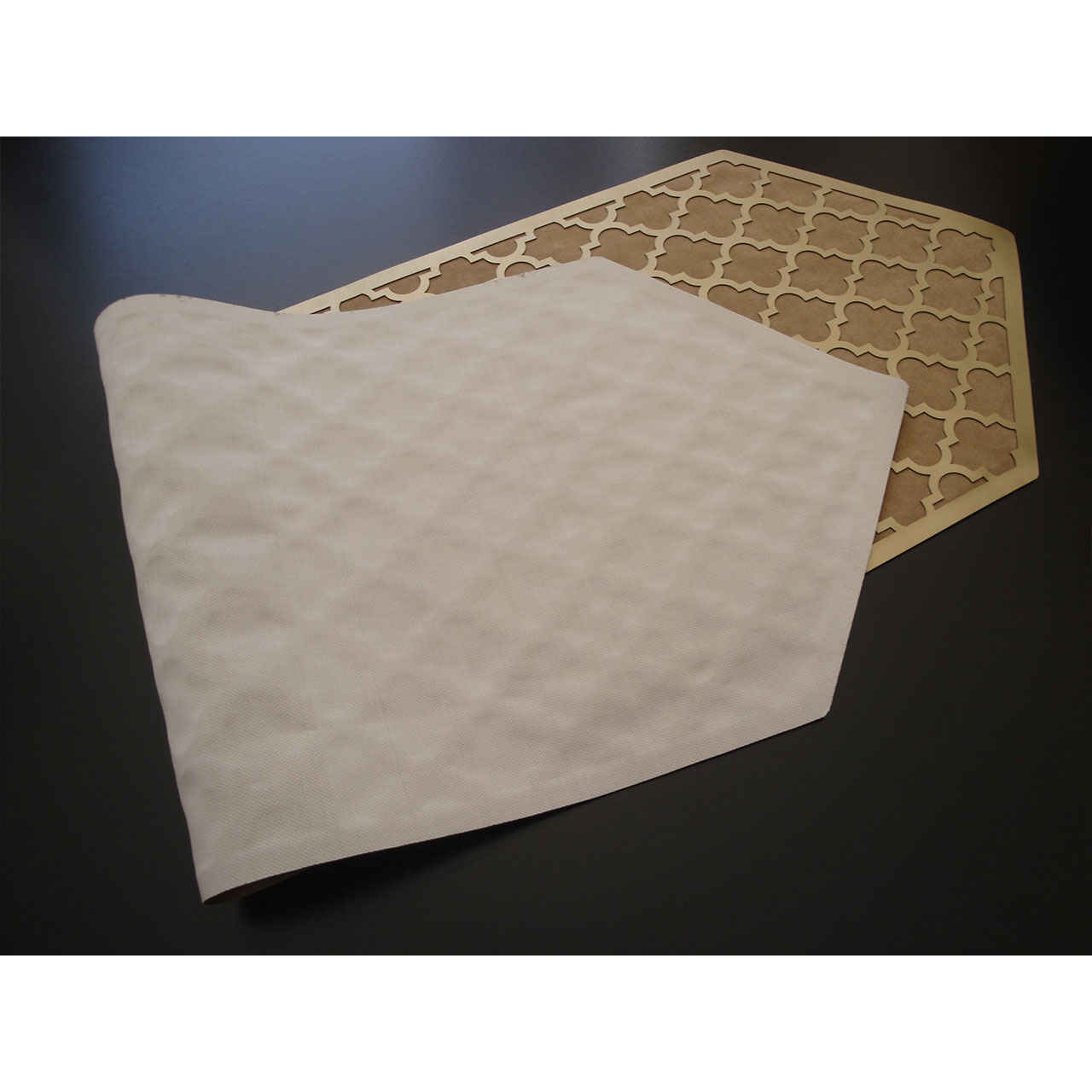 Table Runner in Leather & Velvet Brown Elegance in Diamond Shape ...