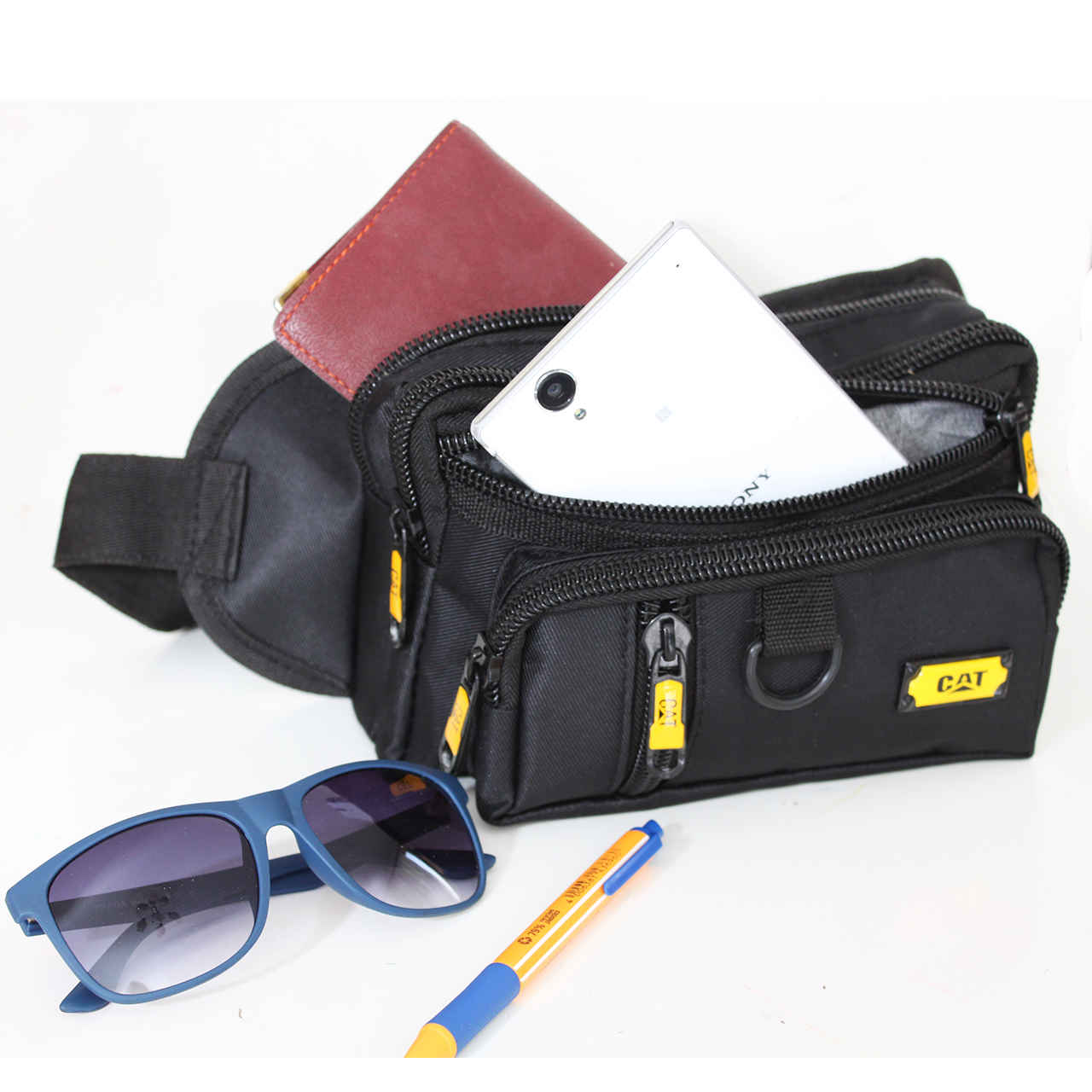 Caterpillar Canvas Fanny Pack with 4 Pockets - Perfect for Everyday ...