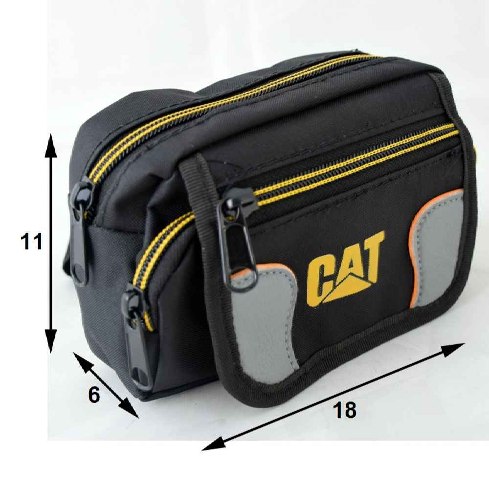 Caterpillar Canvas Fanny Pack with 3 Pockets & Adjustable Belt ...