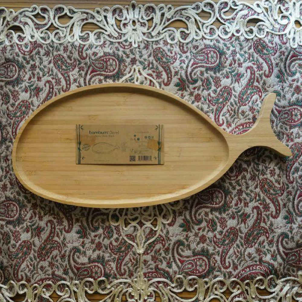 Fish-Shaped Wooden Serving Tray – Bamboo Style for Creative Serving ...