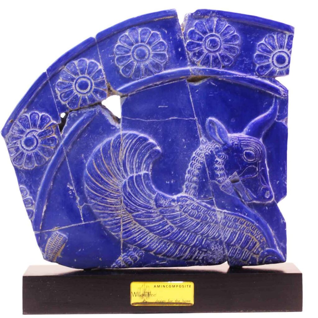 Ancient Persian-Inspired Legendary Inscription Replica Winged Lion ...