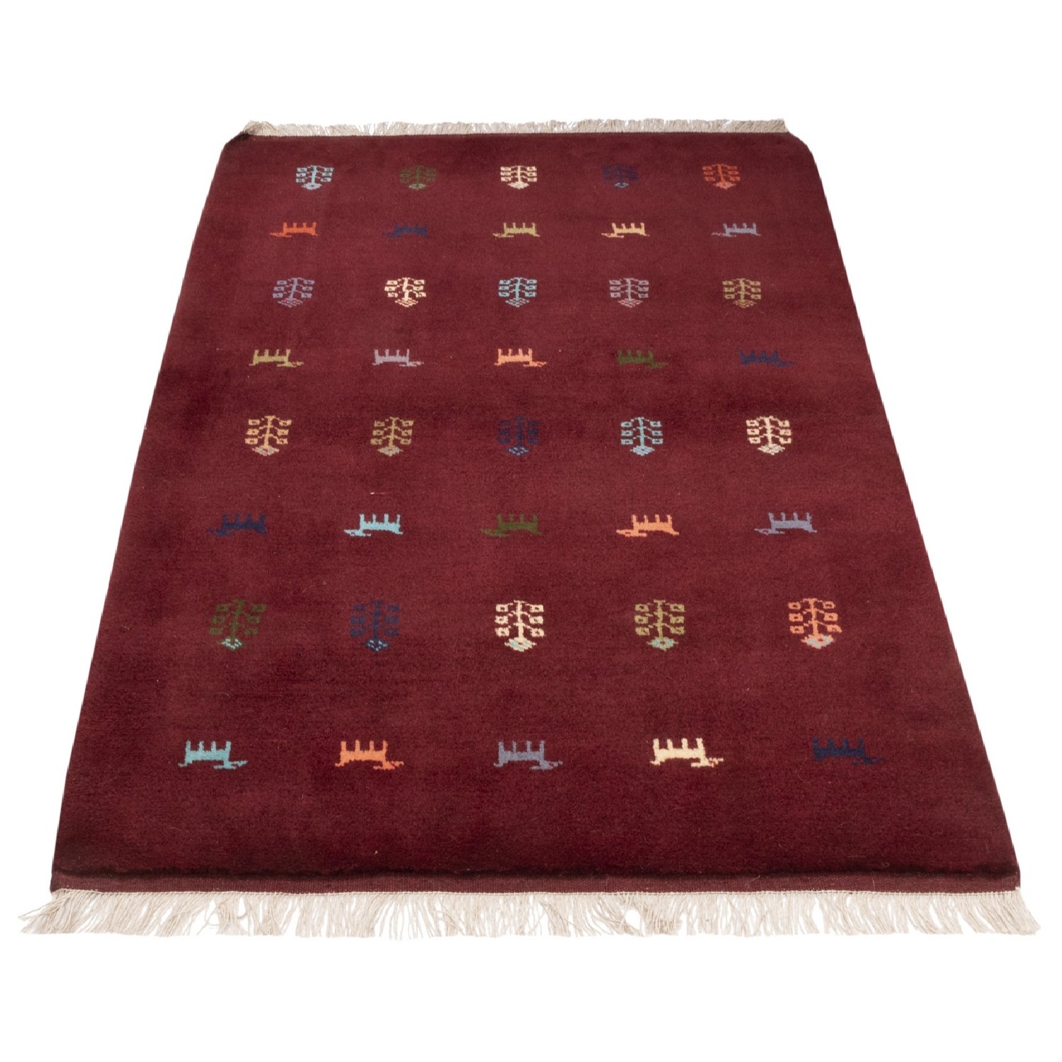 Authentic Genuine Persian Gabbeh Wool Rug Handwoven with Animal Motifs ...