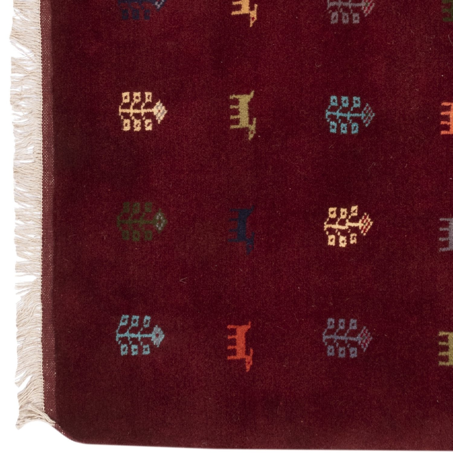 Authentic Genuine Persian Gabbeh Wool Rug Handwoven with Animal Motifs ...