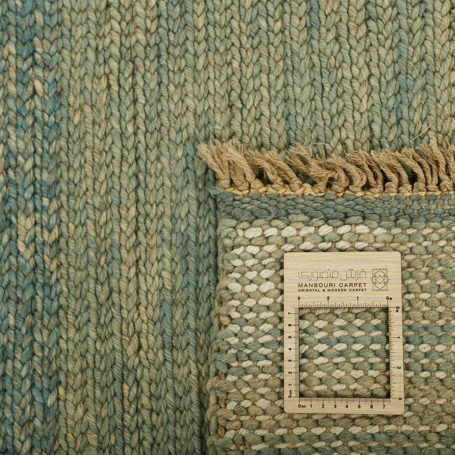 Authentic Genuine Persian Gabbeh Wool Rug Handwoven Green - ShopiPersia