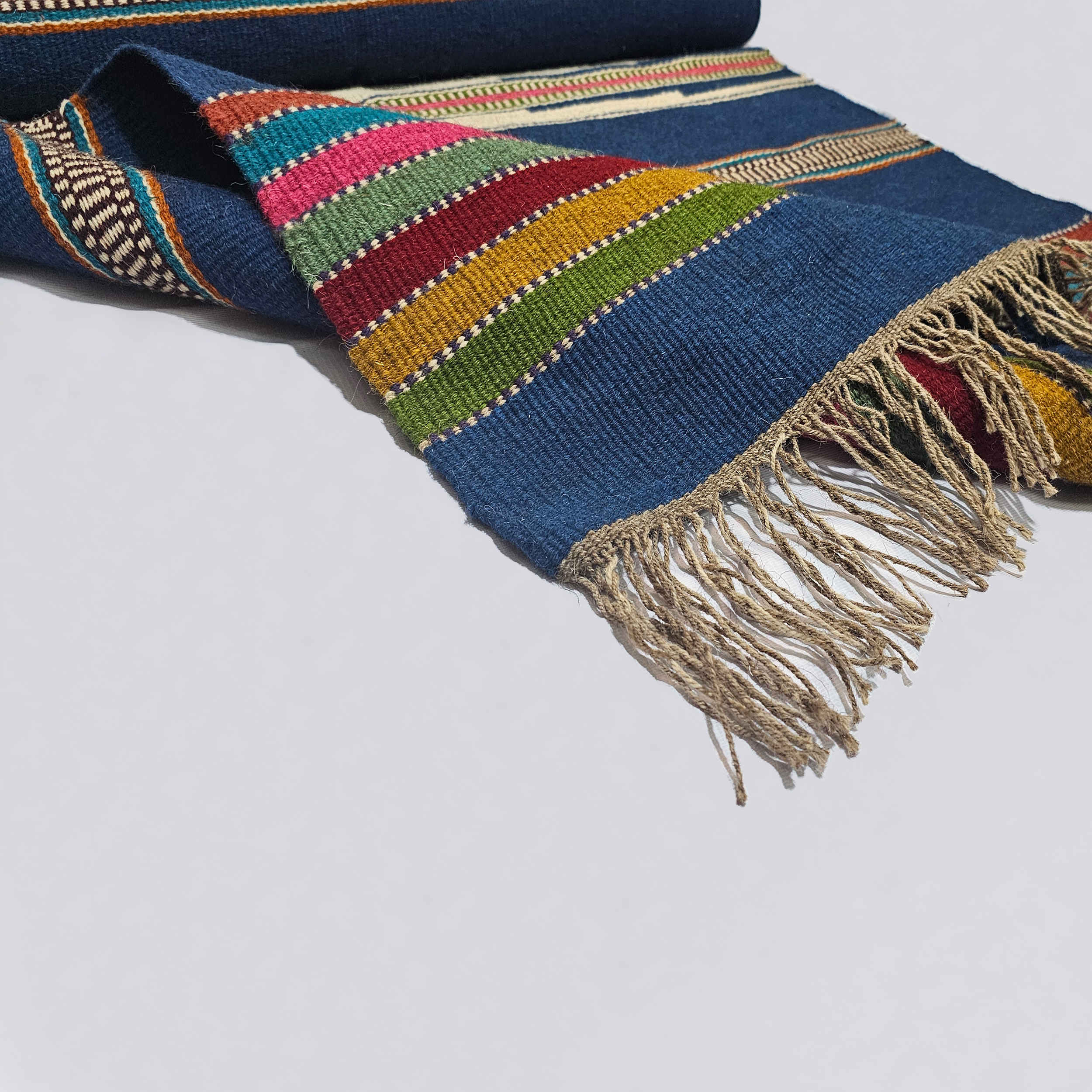 Authentic Persian Wool Kilim Rug Handwoven in Lorestan Blue - ShopiPersia