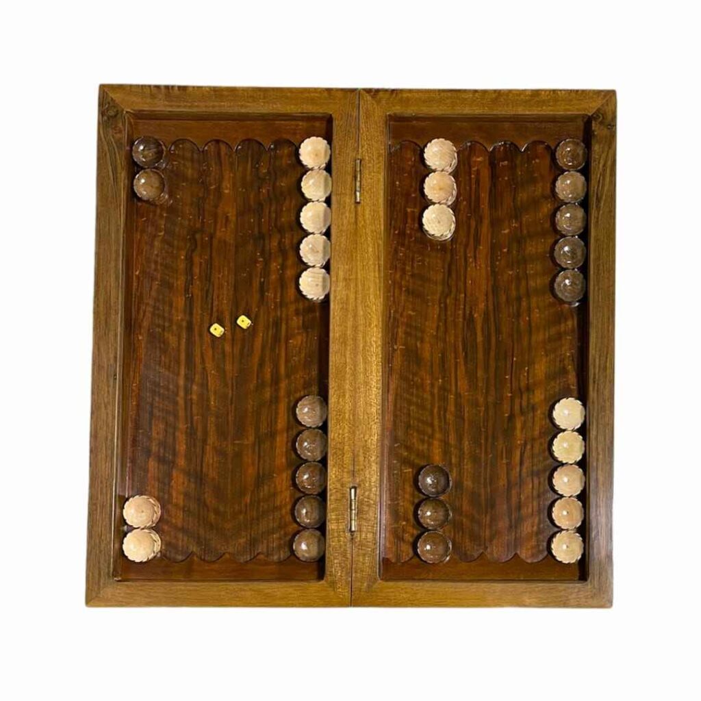 Backgammon Board Handcrafted with Intricate Floral on Walnut Wood ...