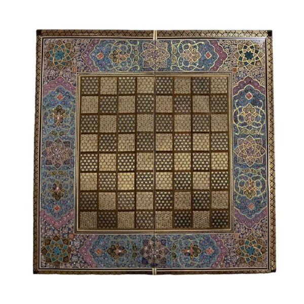 Inlaid Marquetry Backgammon Board Handmade with Traditional Khatam-kari ...