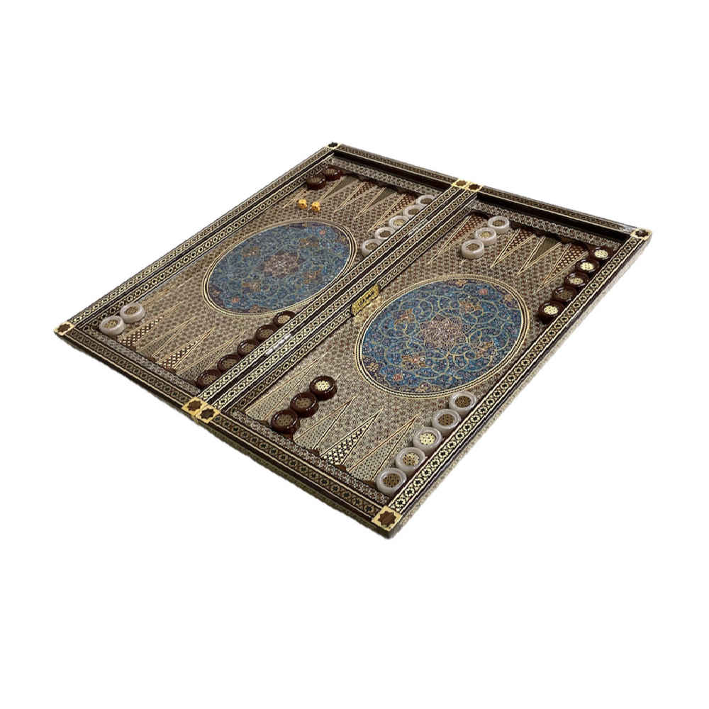 Inlaid Marquetry Backgammon Board Handmade with Traditional Khatam-kari ...