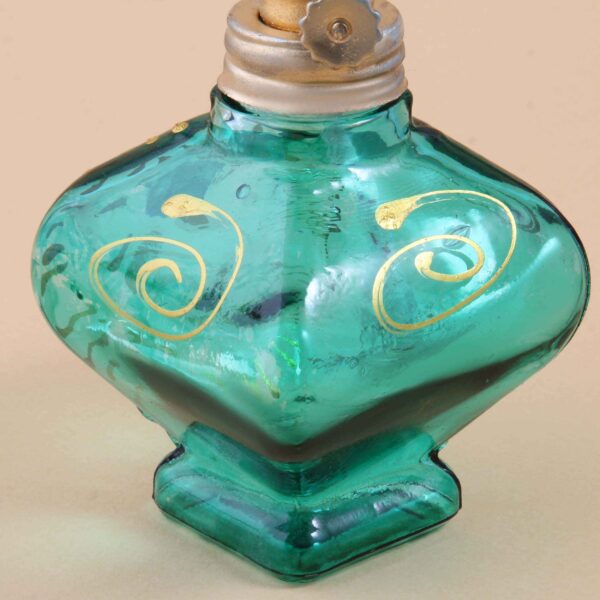 Glass Kerosene Oil Lamp Vintage Floral Design - ShopiPersia