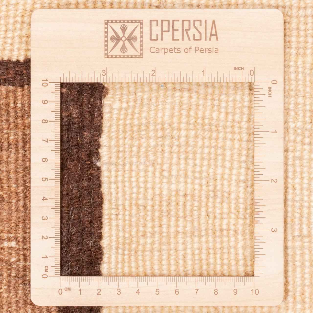 Authentic Persian Wool Kilim Rug Handwoven in Fars Brown - ShopiPersia